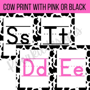 Classroom Decor Bundle: Cow Print, Modern Classroom Theme, Printable ...