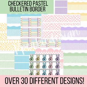 Checkered Pastel Back to School Bulletin Board Kit - Organize and ...