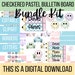 Checkered Pastel Back to School Bulletin Board Kit - Organize and ...