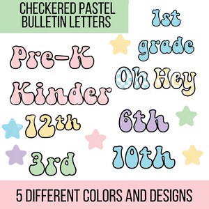 Checkered Pastel Back to School Bulletin Board Kit - Organize and ...