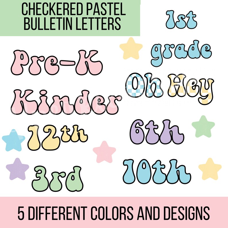 Checkered Pastel Back to School Bulletin Board Kit - Organize and ...