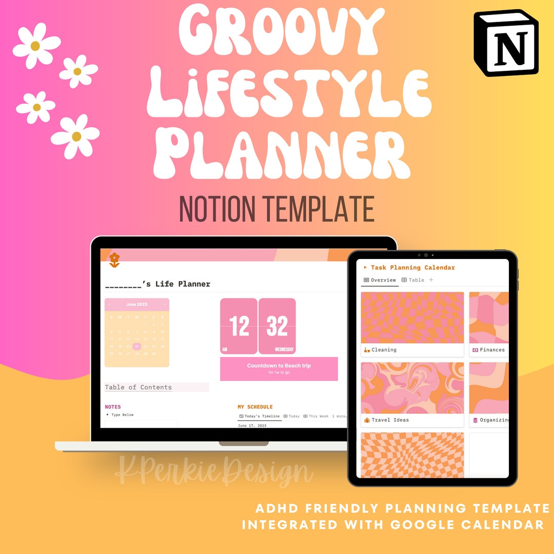 Notion Template | Lifestyle ADHD Planner | Digital Notion Template ...