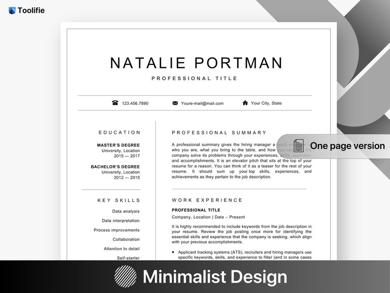2024 Must-have Professional Resume Template for Google Docs, Word ...