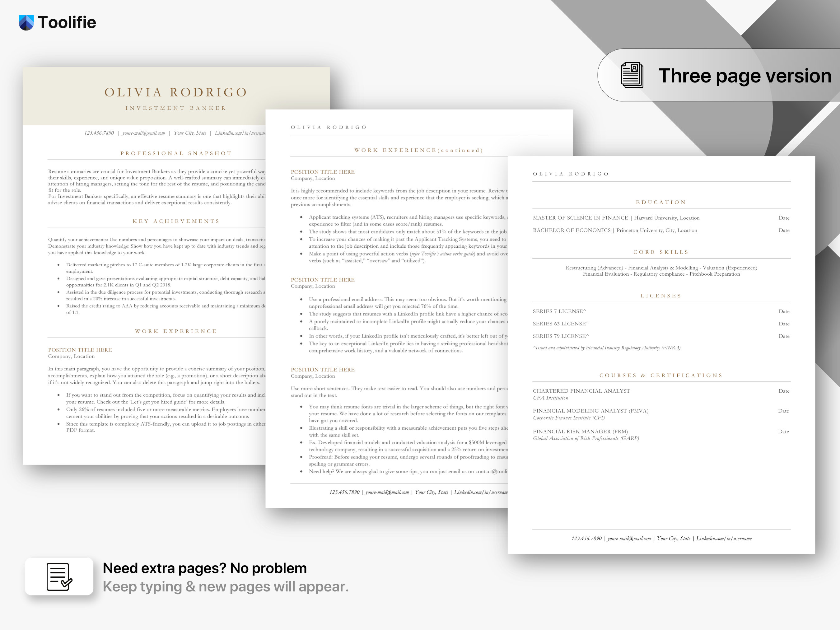 Google Docs - ATS Friendly Resume Template for Word, Google Docs and ...