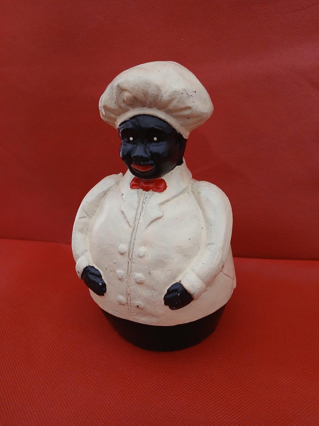 Antique- Heavy- Jolly Chef Coin Bank - Etsy