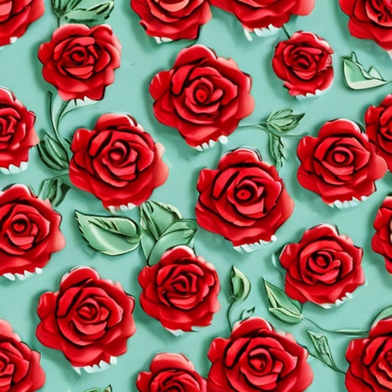 Beautiful Red Rose Art - Etsy