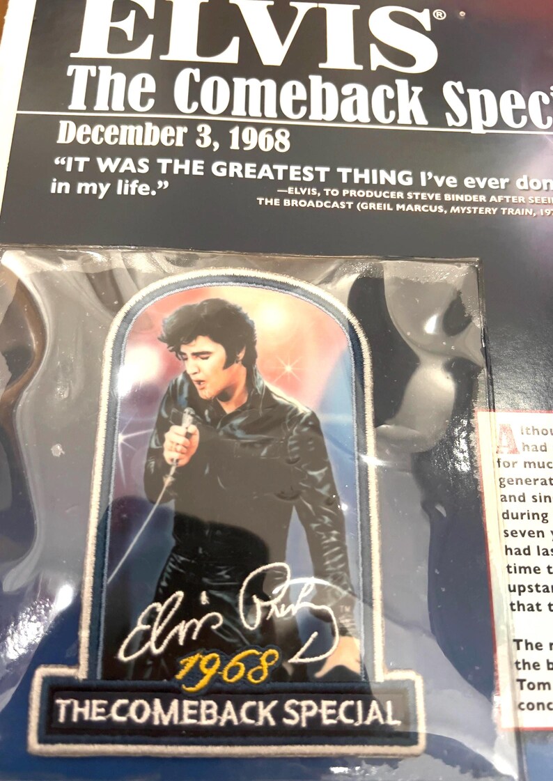 Elvis RARE Collectible Patch the Comeback Special Dec 3rd, 1968 - Etsy