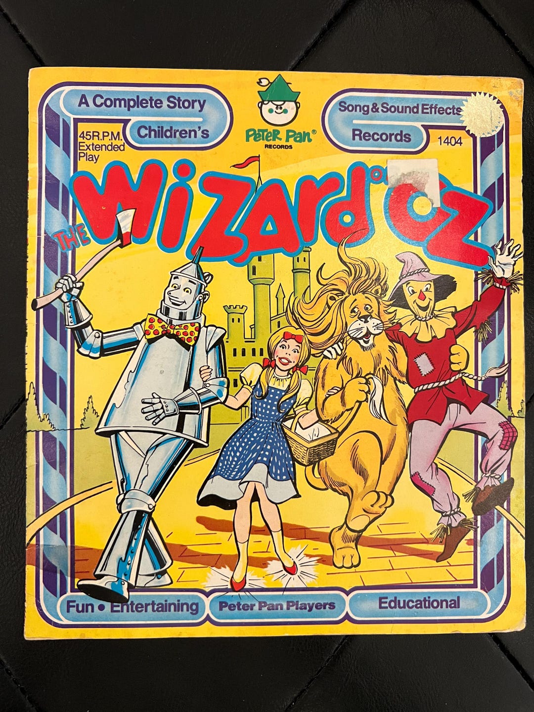 The Wizard of Oz Vintage Childrens 45 RPM Vinyl Record 1977 Peter Pan ...