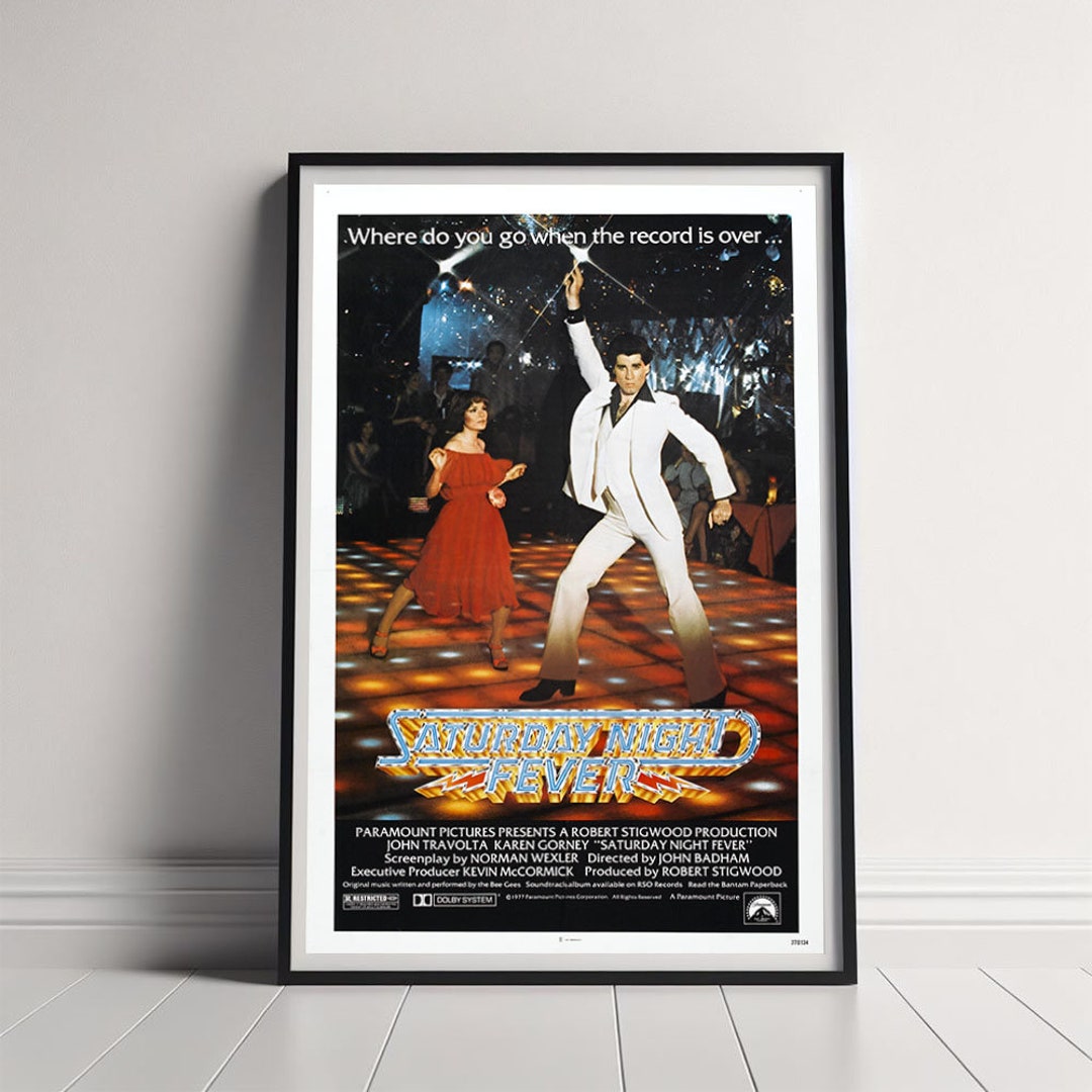 Saturday Night Fever Movie Poster, Canvas Poster Printing, Classic ...
