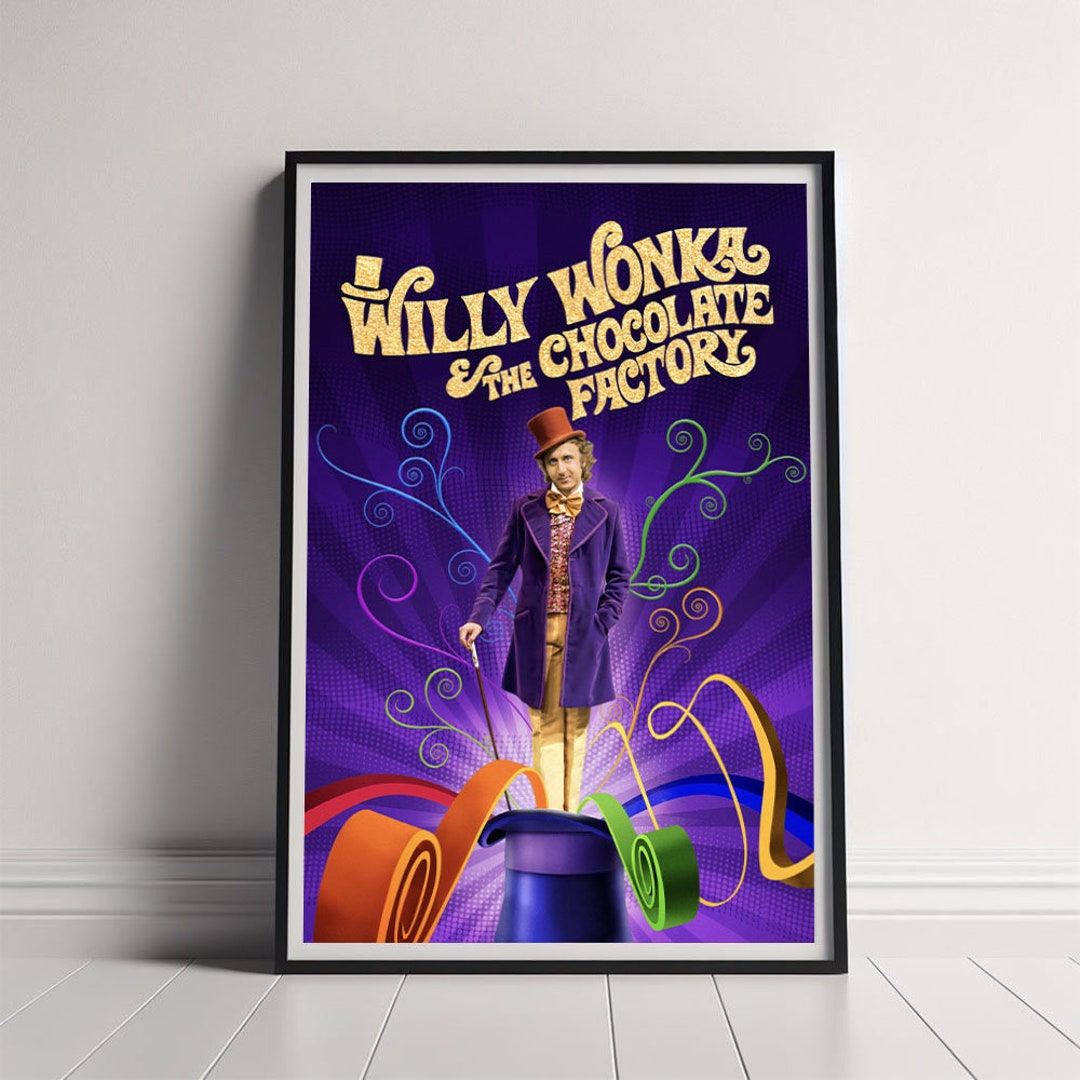 Willy Wonka and Chocolate Factory Movie Poster, Canvas Poster Printing ...