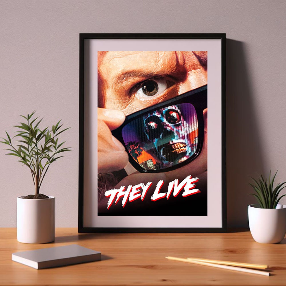 They Live Movie Poster, Canvas Poster Printing, Classic Movie Wall Art ...
