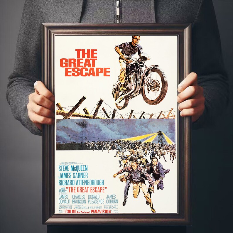 The Great Escape Movie Poster, Canvas Poster Printing, Classic Movie ...