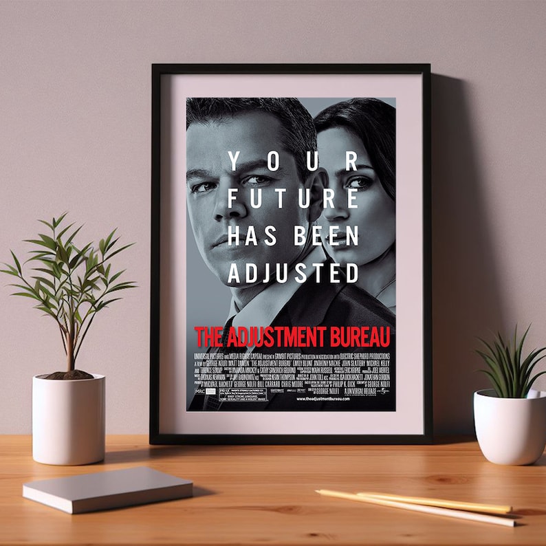The Adjustment Bureau Movie Poster, Canvas Poster Printing, Classic ...
