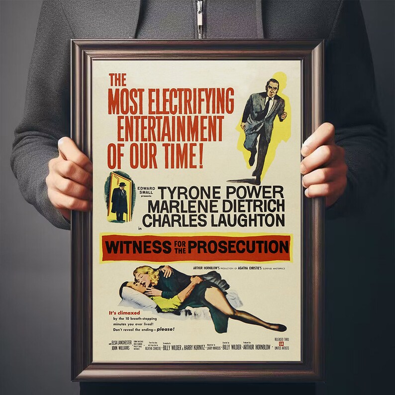 Witness for the Prosecution Movie Poster, Canvas Poster Printing ...