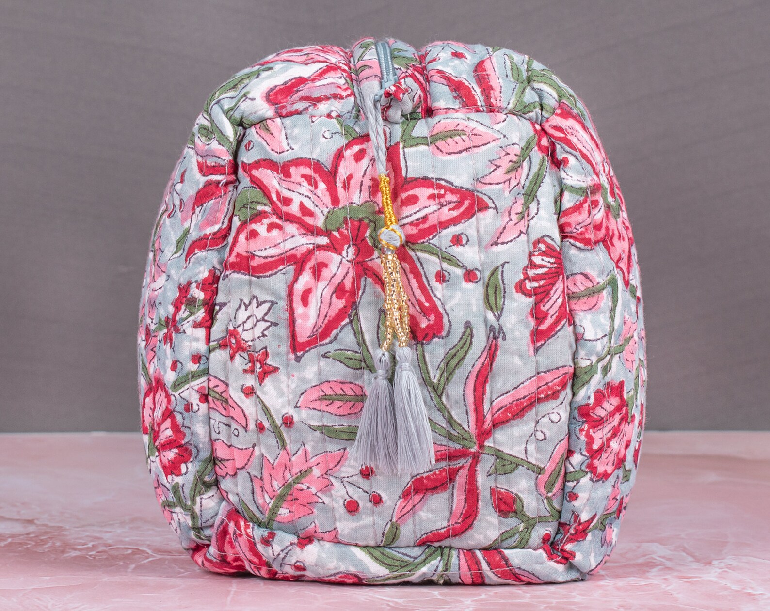 Set of 3 Pieces Women Pouch Quilted Makeup Bag Set Handmade - Etsy