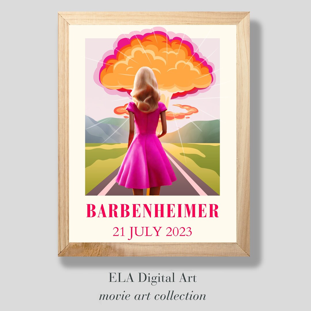 Barbenheimer Movie Print Barbie Funny Poster Atomic Bomb - Etsy