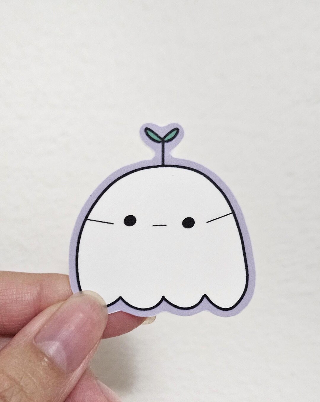 Kawaii Sprout Ghost Sticker: Water-resistant Vinyl Decal - Etsy