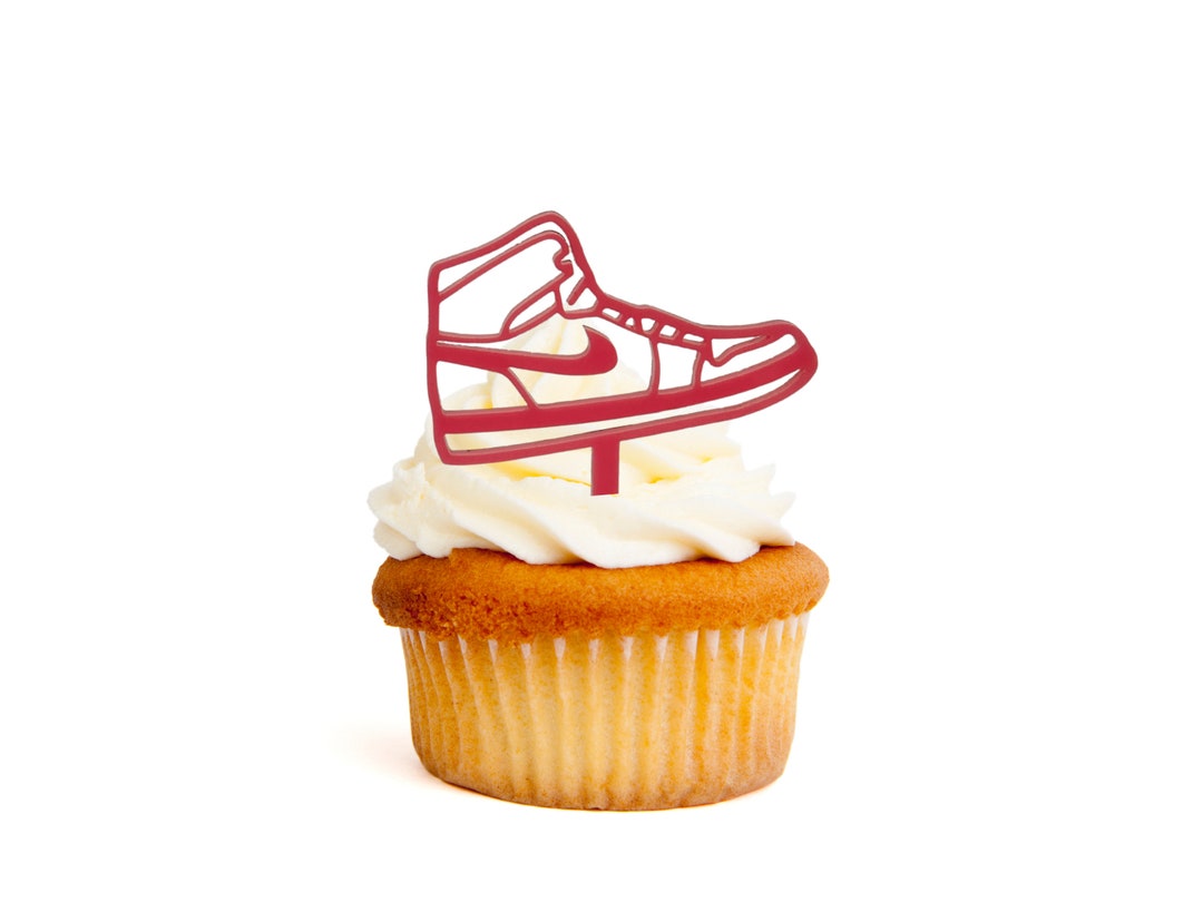 Reusable Pink Sneaker Cupcake Toppers | Acrylic Sneakerhead Cupcake ...