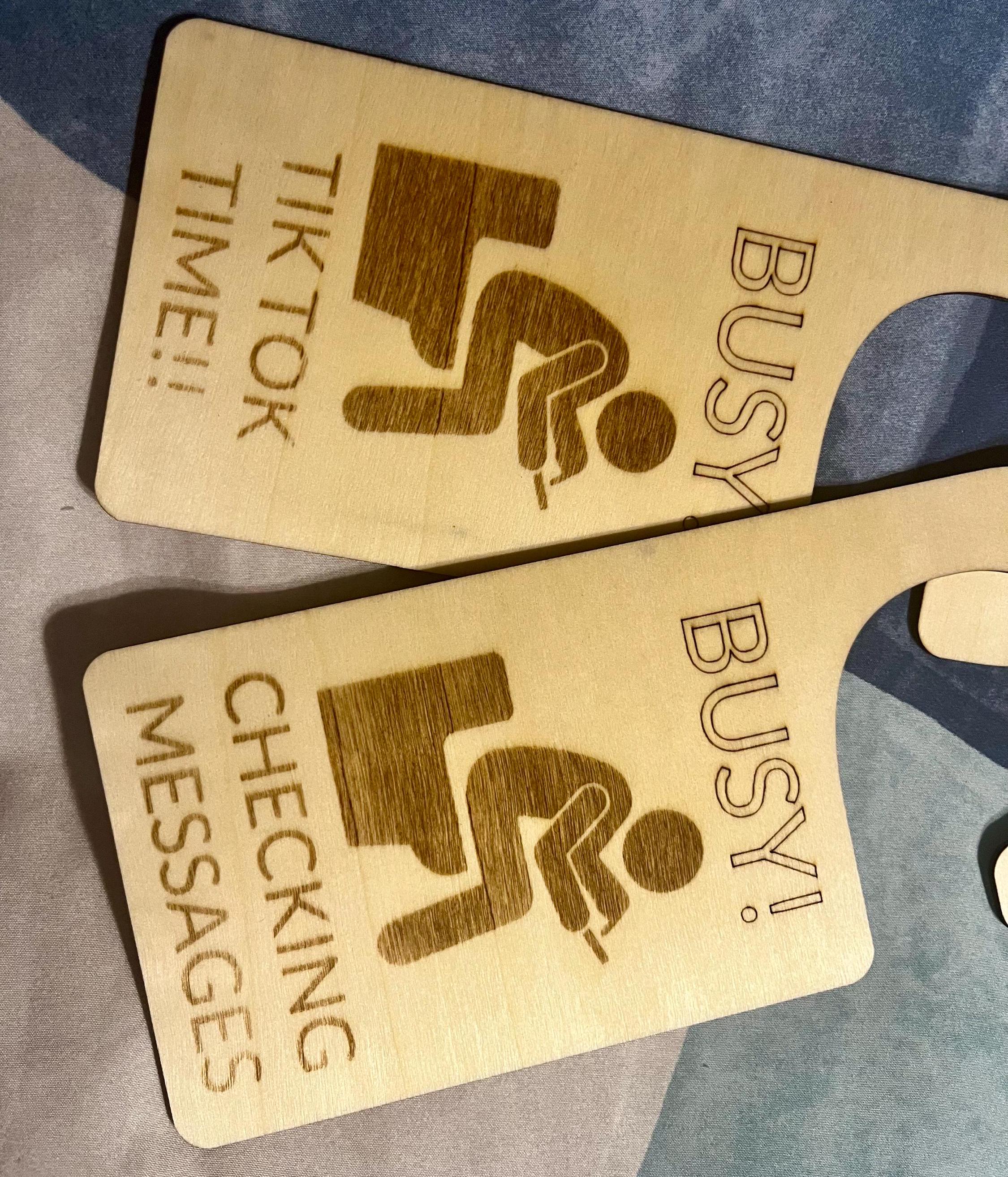 Hilarious Door Hanger, Bathroom Decor, Funny Door Sign, Occupied Sign ...
