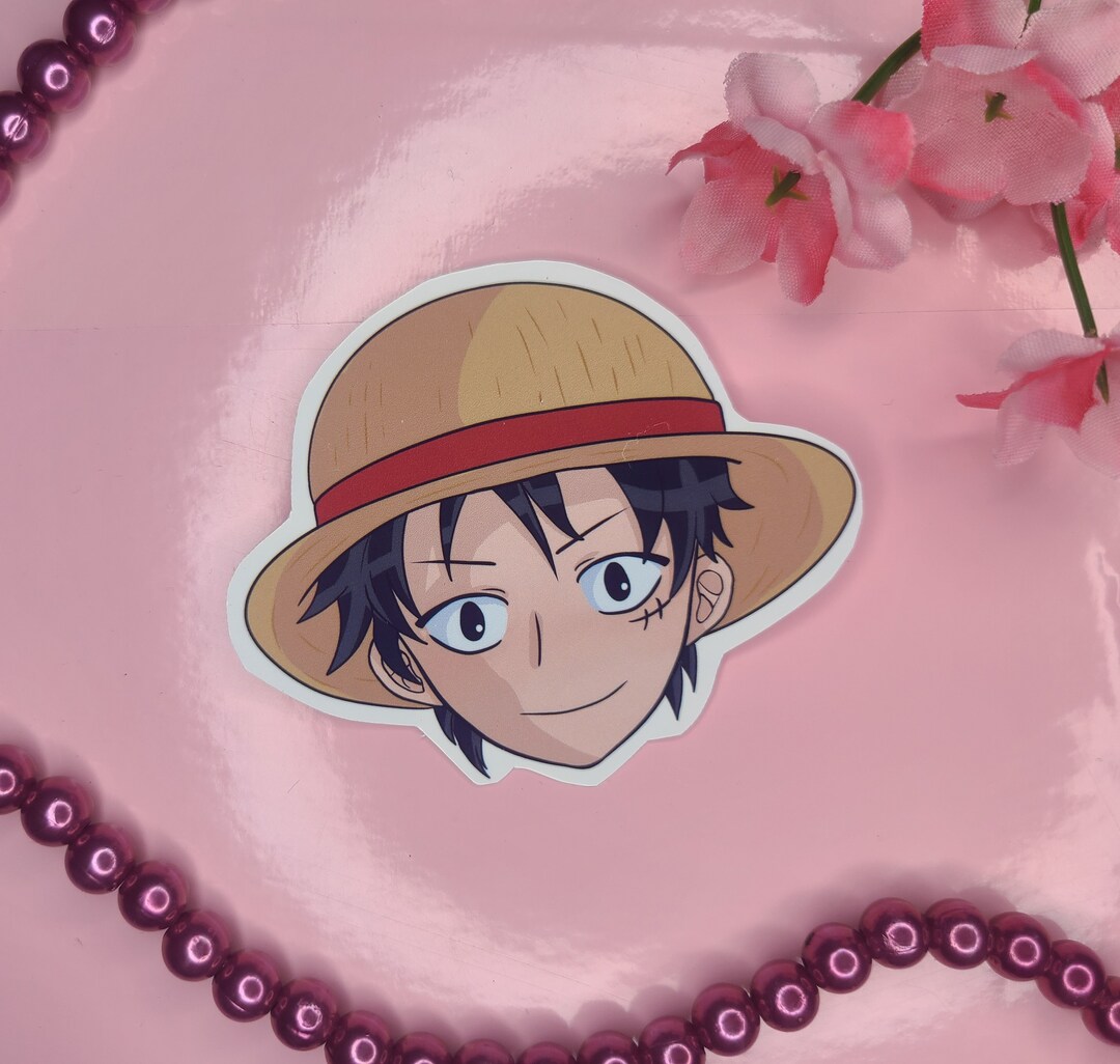 Luffy Op Style Anime Sticker - Etsy
