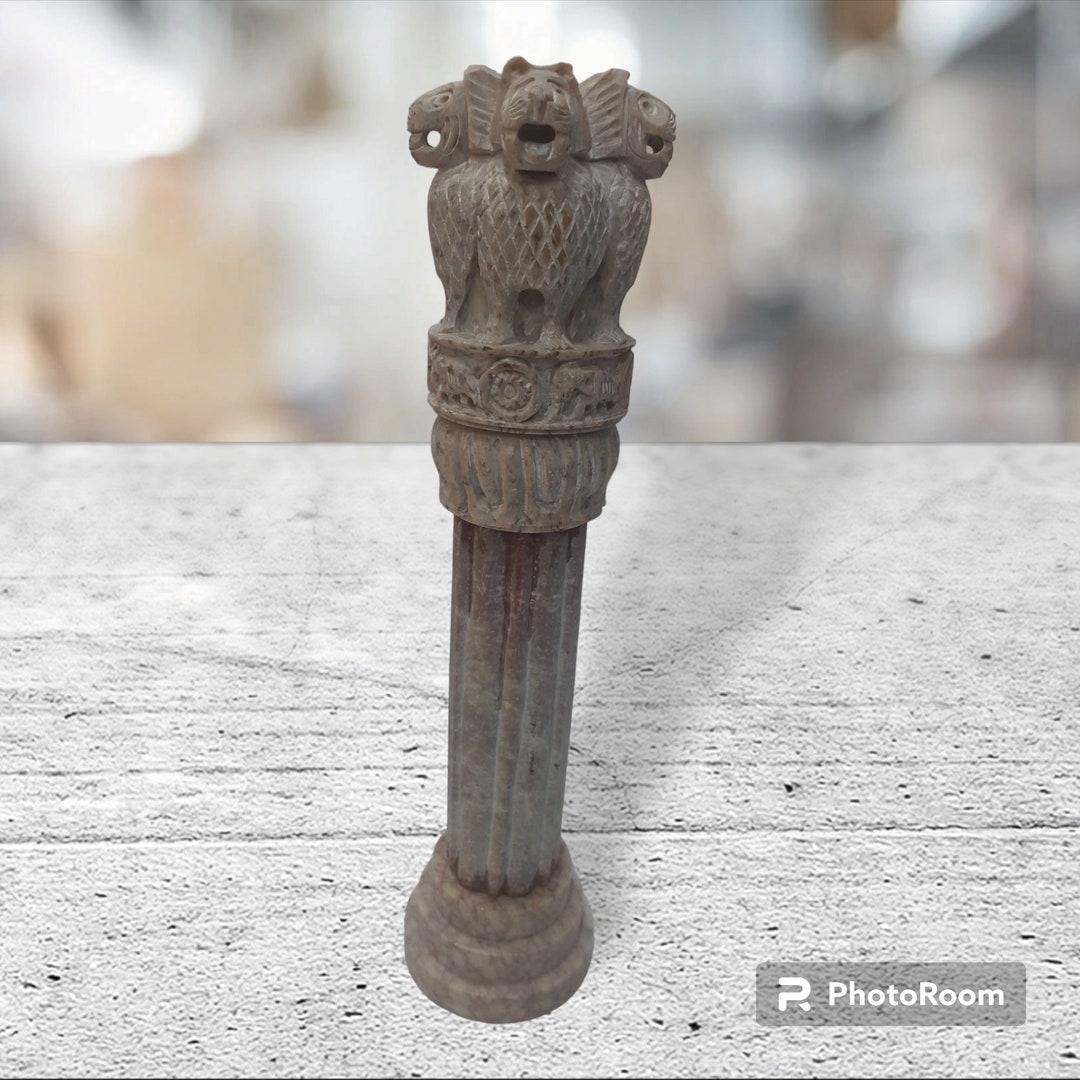 Ashoka Emblem Handmade Marble Stone Statuindian Ashoka Pillar for ...