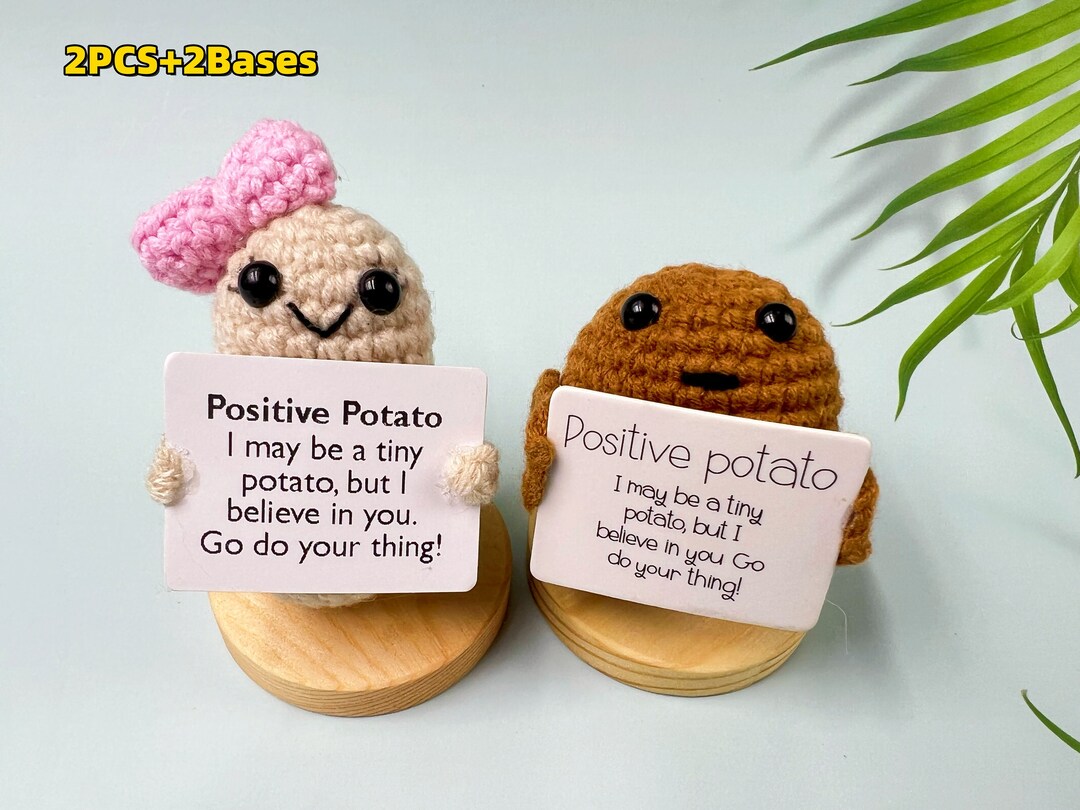 Handmade Crochet Positive Potato Caring Gift-well-being Mental - Etsy