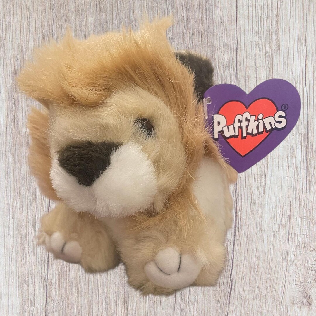 Vintage Puffkins “lancaster” Lion Plush Toy - Retro 90s Stuffed Animals ...