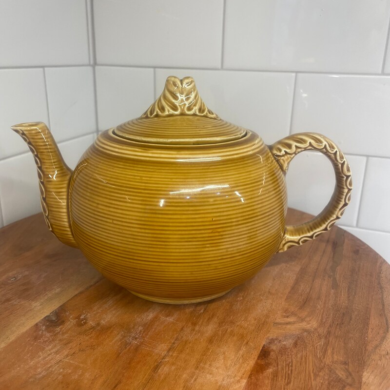 Mustard Tea Pot - Etsy