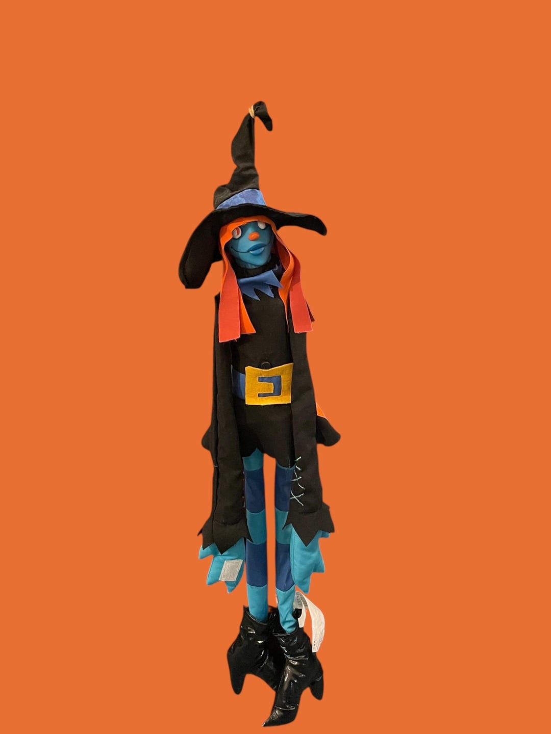 Vintage Sensor Activated Gemmy Talking Animated Blue Face Hanging Witch ...