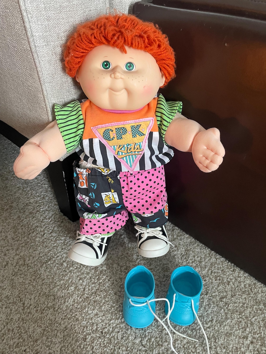 1990 First Edition Hasbro Cabbage Patch Kid Boy Dolls Red Hair/green ...