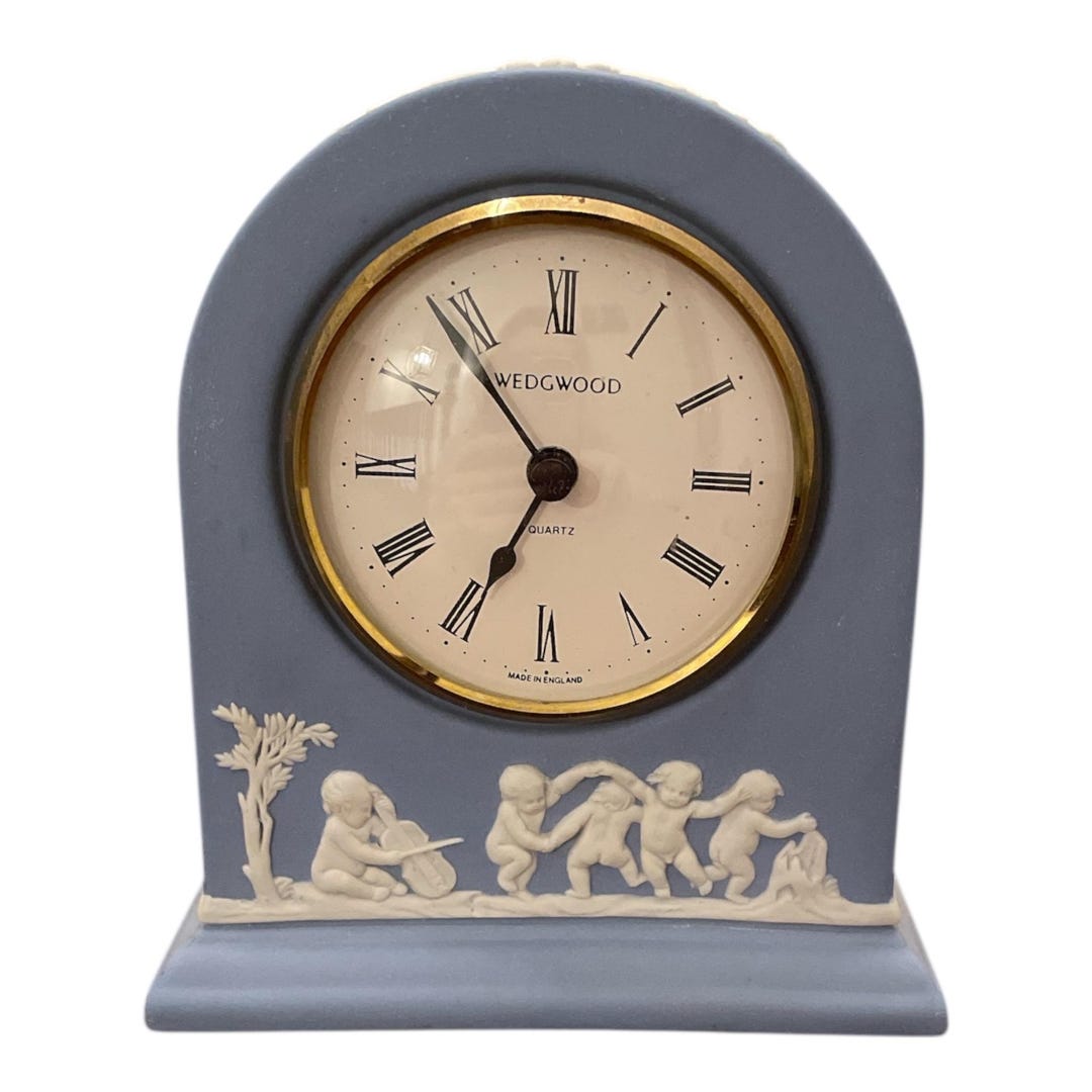 Vintage Wedgewood Jasperware Cherub Mantle Clock - Decorative Clocks ...