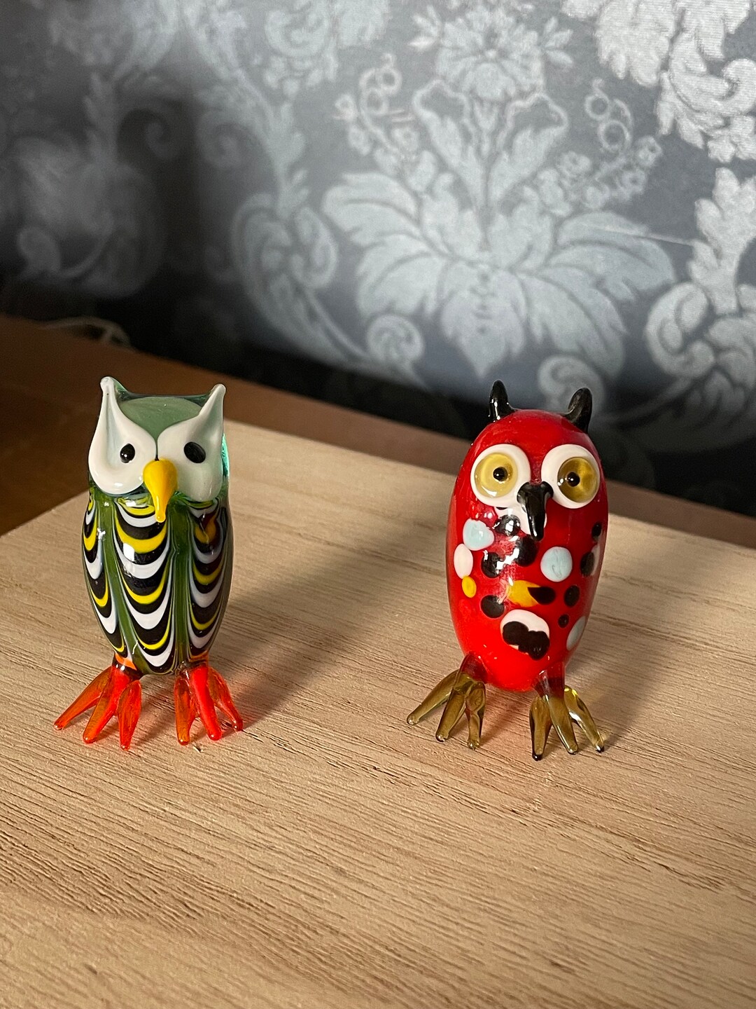 Murano Style Lenox 2” Glass Owl Set (includes 2 Owls) - Etsy