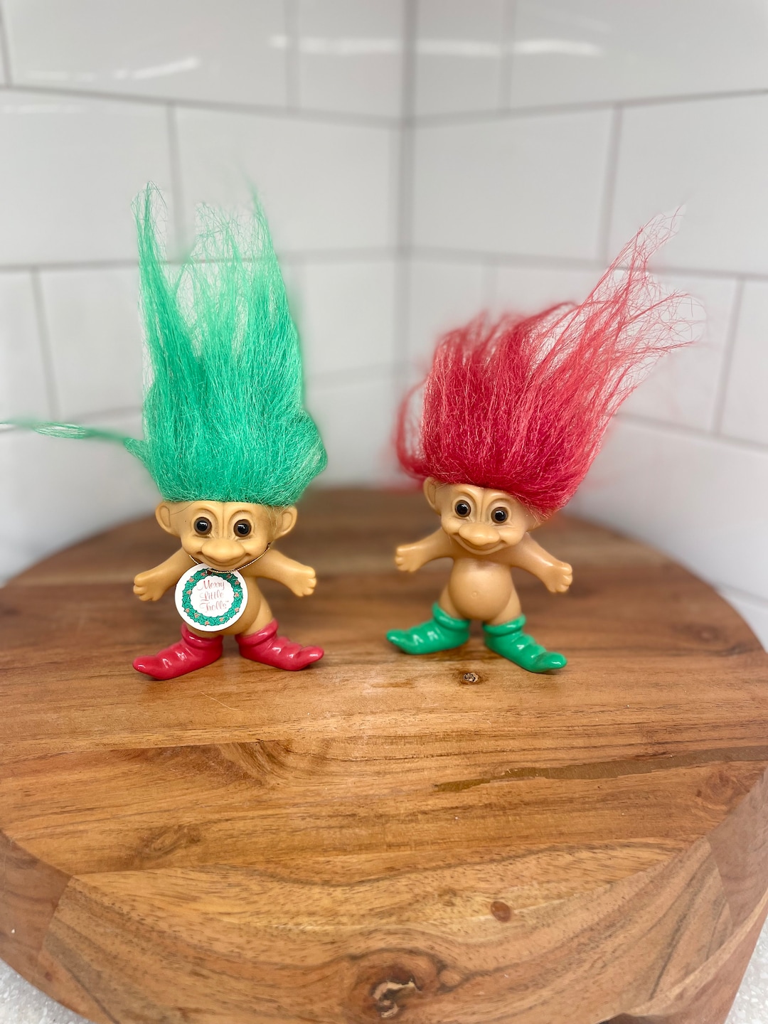 Vintage Russ Christmas Troll Elf Pair - Etsy