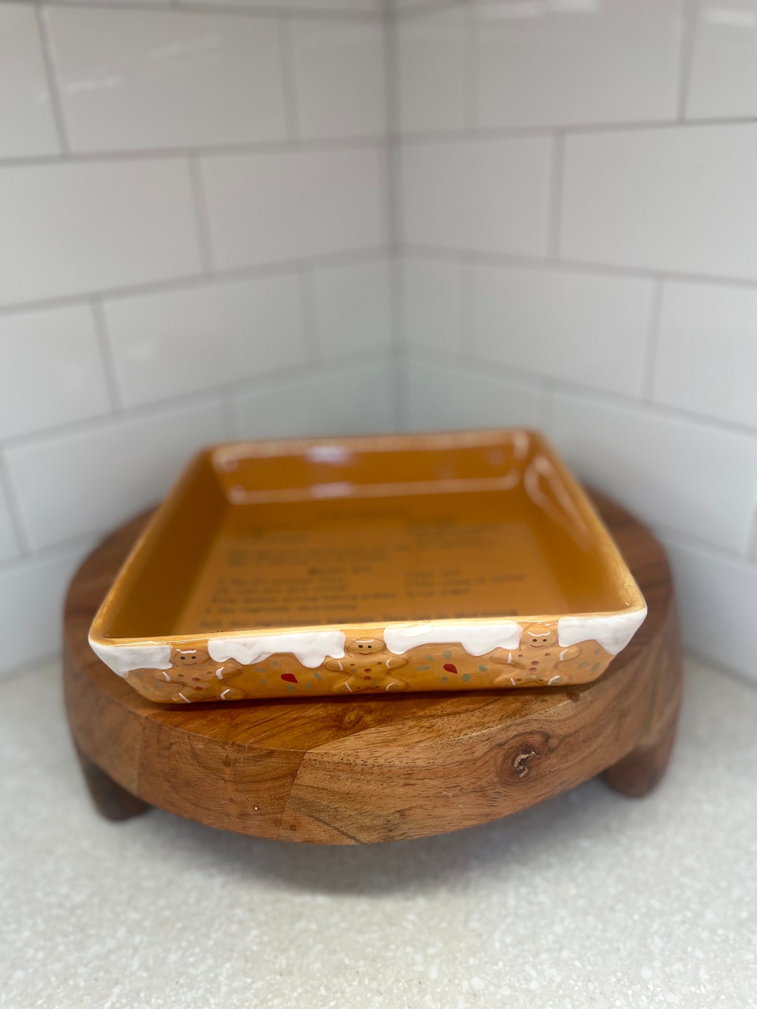 Home Interiors Gingerbread Recipe Decorative Stoneware Bakeware ...