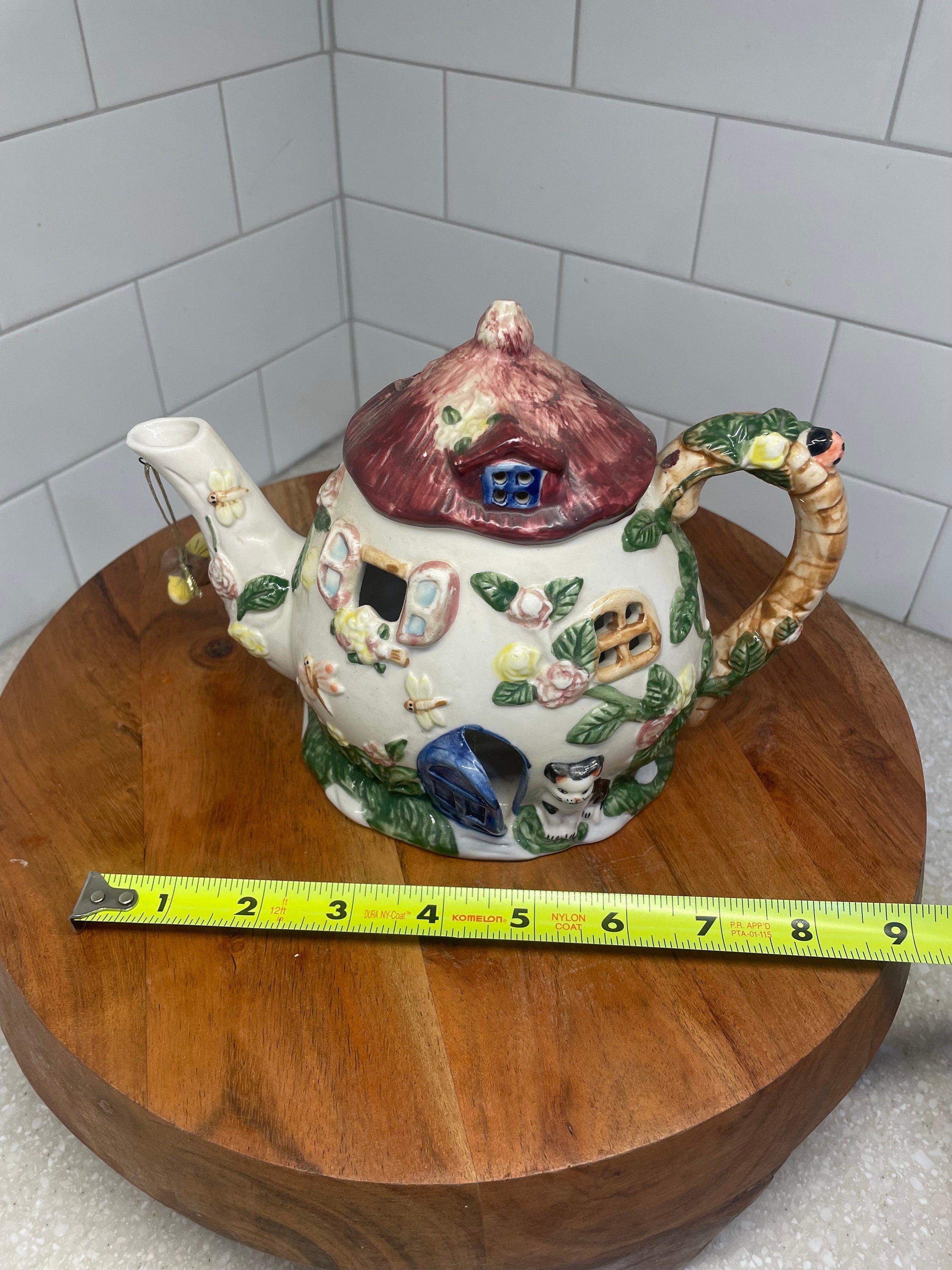 Vintage Ivy Teapot Cottage Tealight Holder Luminary Candle Holder Home ...