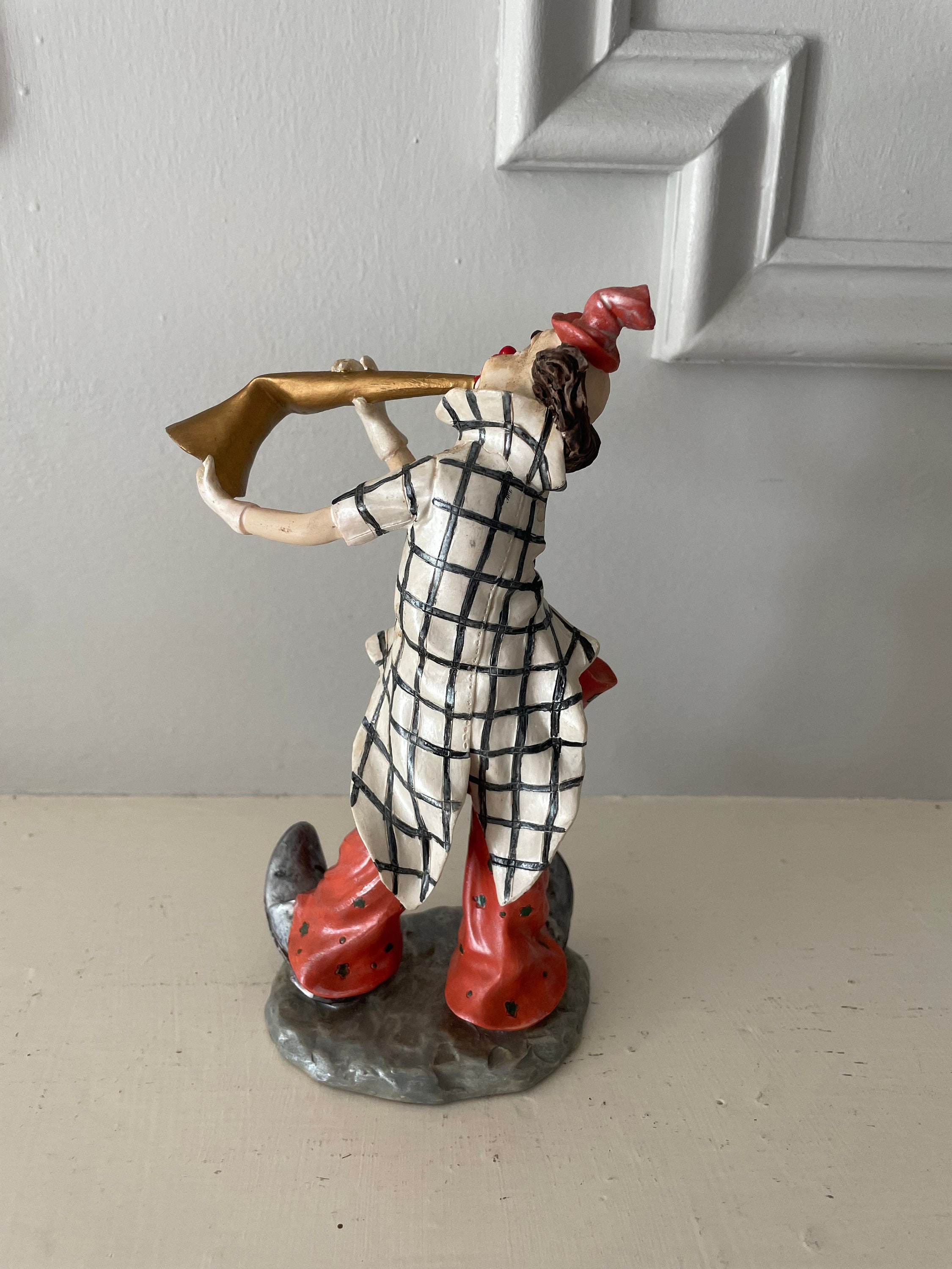 7 Goofy Clown Blowing on Bent Horn Figurine - Etsy