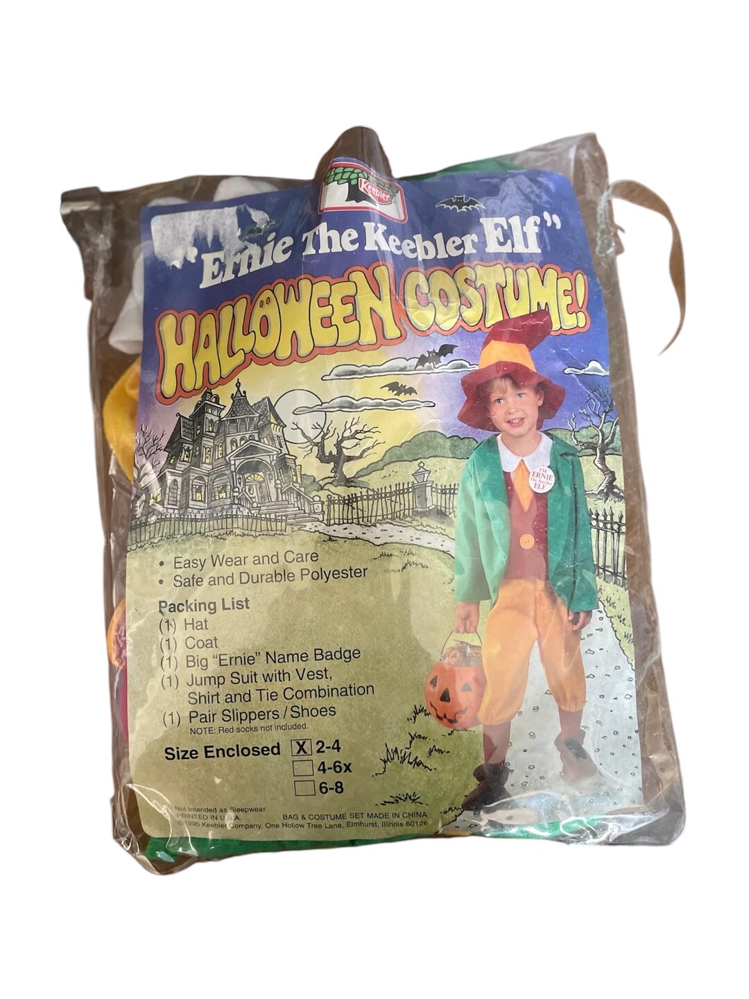 Ernie the Keebler Elf Toddler Costume - Vintage 90s Halloween Kids ...