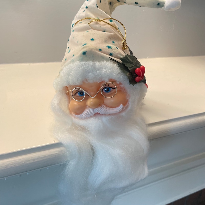 Santa Head Ornament - Etsy