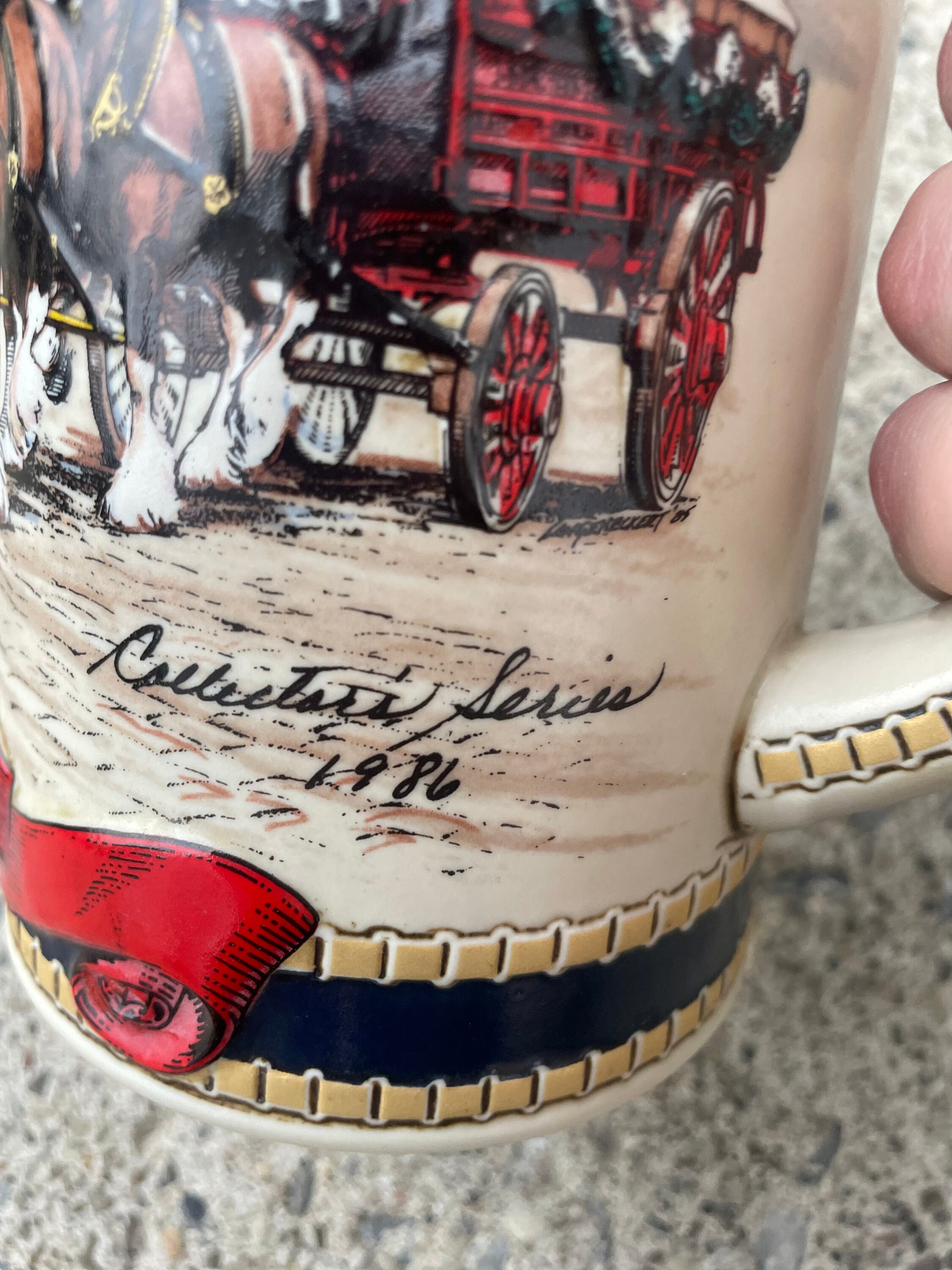 1986 Budweiser Limited Edition Beer Stein winter Scene - Etsy