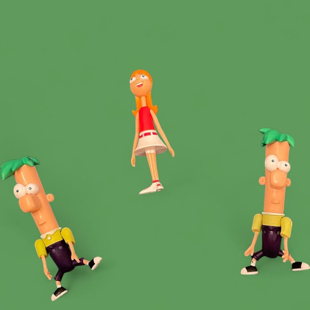 Retro Phineas & Ferb Disney Cartoon Character Toys - Jaaks Pacific ...