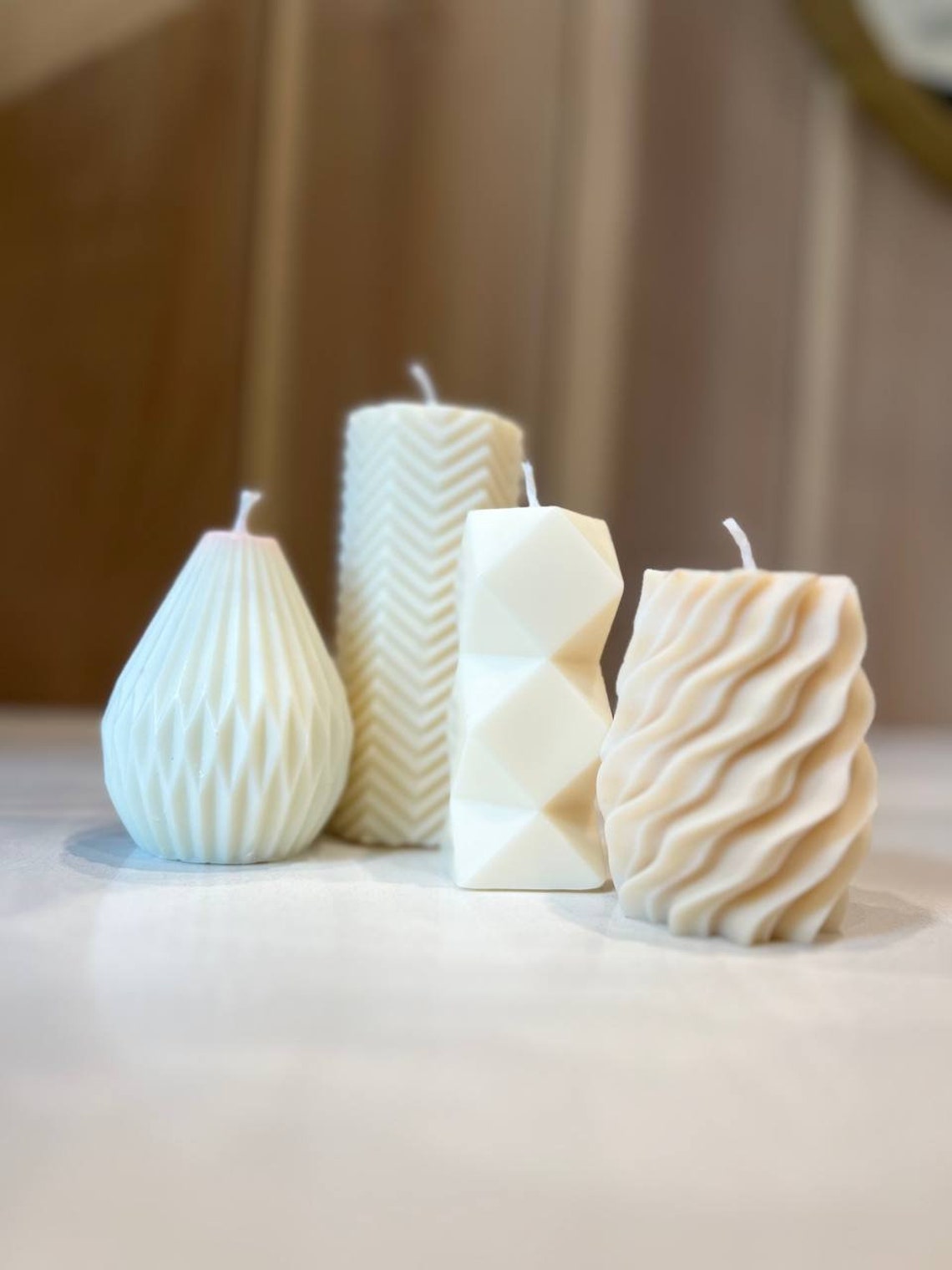 Handmade White Artisanal Figurine Candles - Etsy