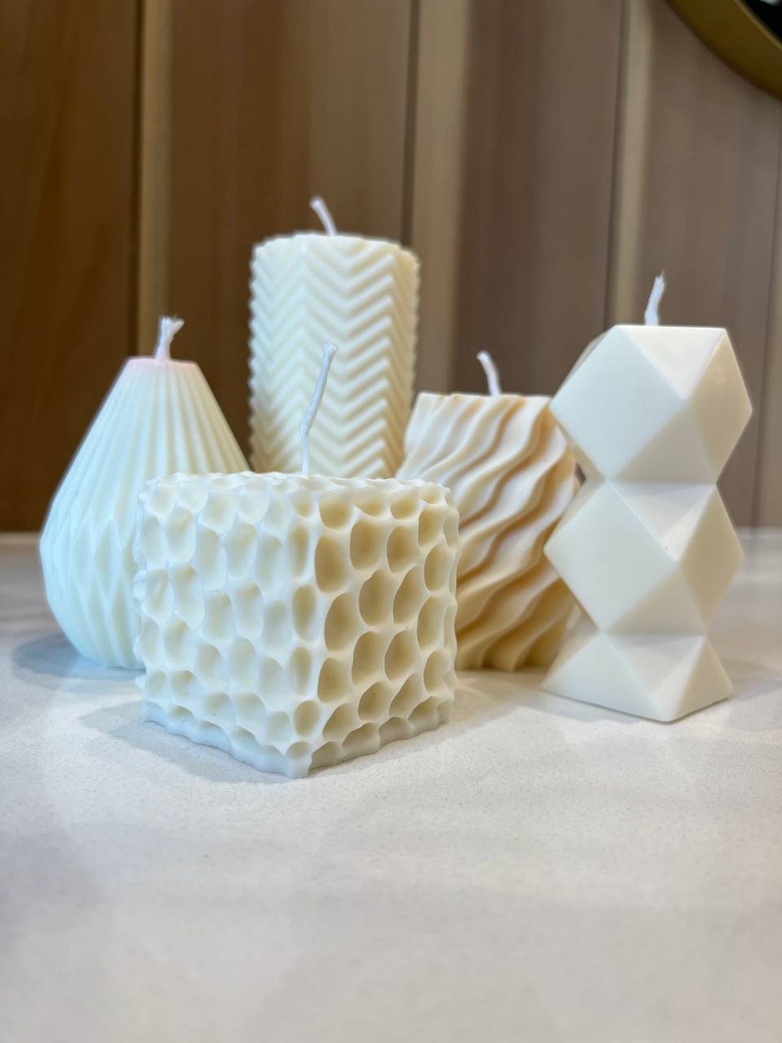 Handmade White Artisanal Figurine Candles - Etsy
