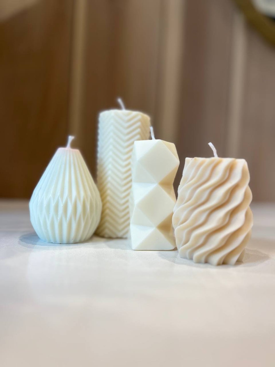 Handmade White Artisanal Figurine Candles - Etsy