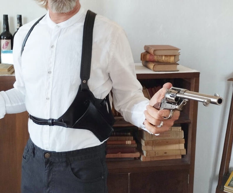 Black Leather Revolver Holster (tombstone Doc Holliday Movie 1993 ...