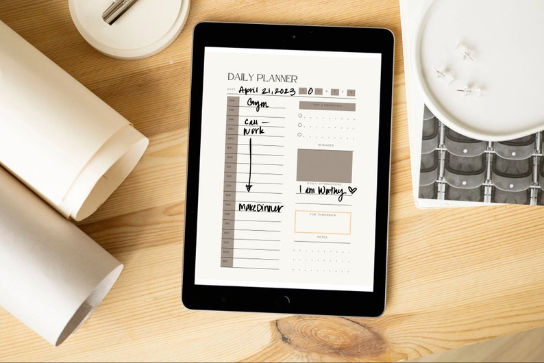 Printable Daily Planner Fillable, Daily to Do List, Productivity ...