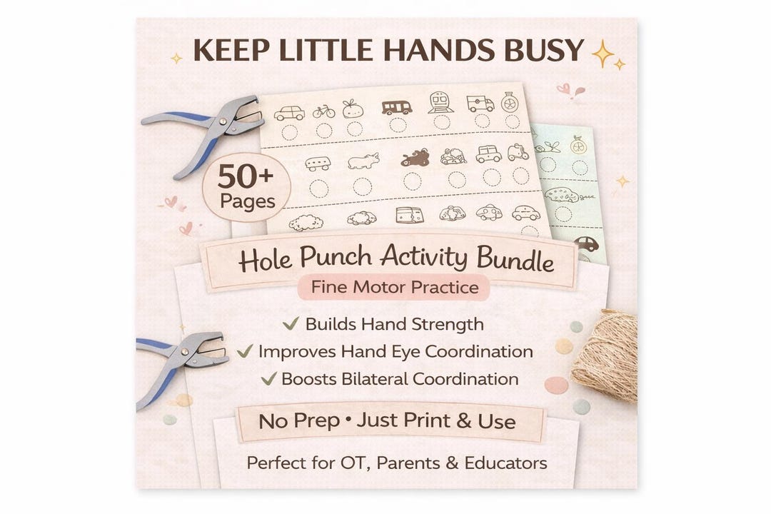 Quiet Time Activity for Kids | Hole Punch Printable | Toddler Busy ...