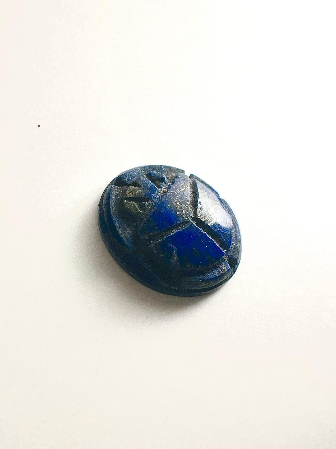 Lapis Lazuli Scarab Beetle Handmade Paperweight Ancient Egyptian Khepri ...