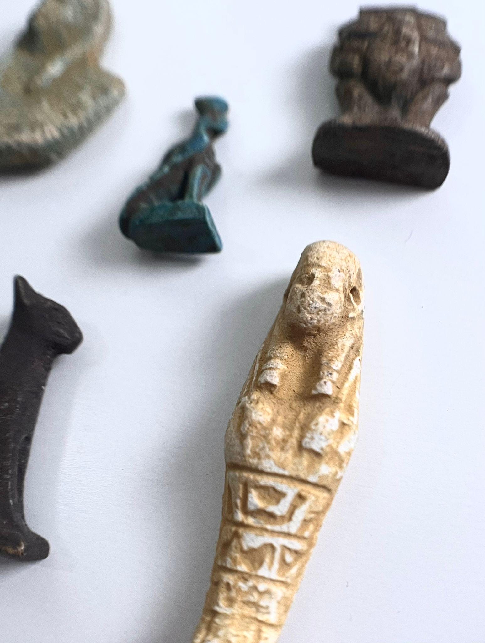 RARE Collection Set of 5 Statues Ancient Egyptian Figurines Amulets - Etsy