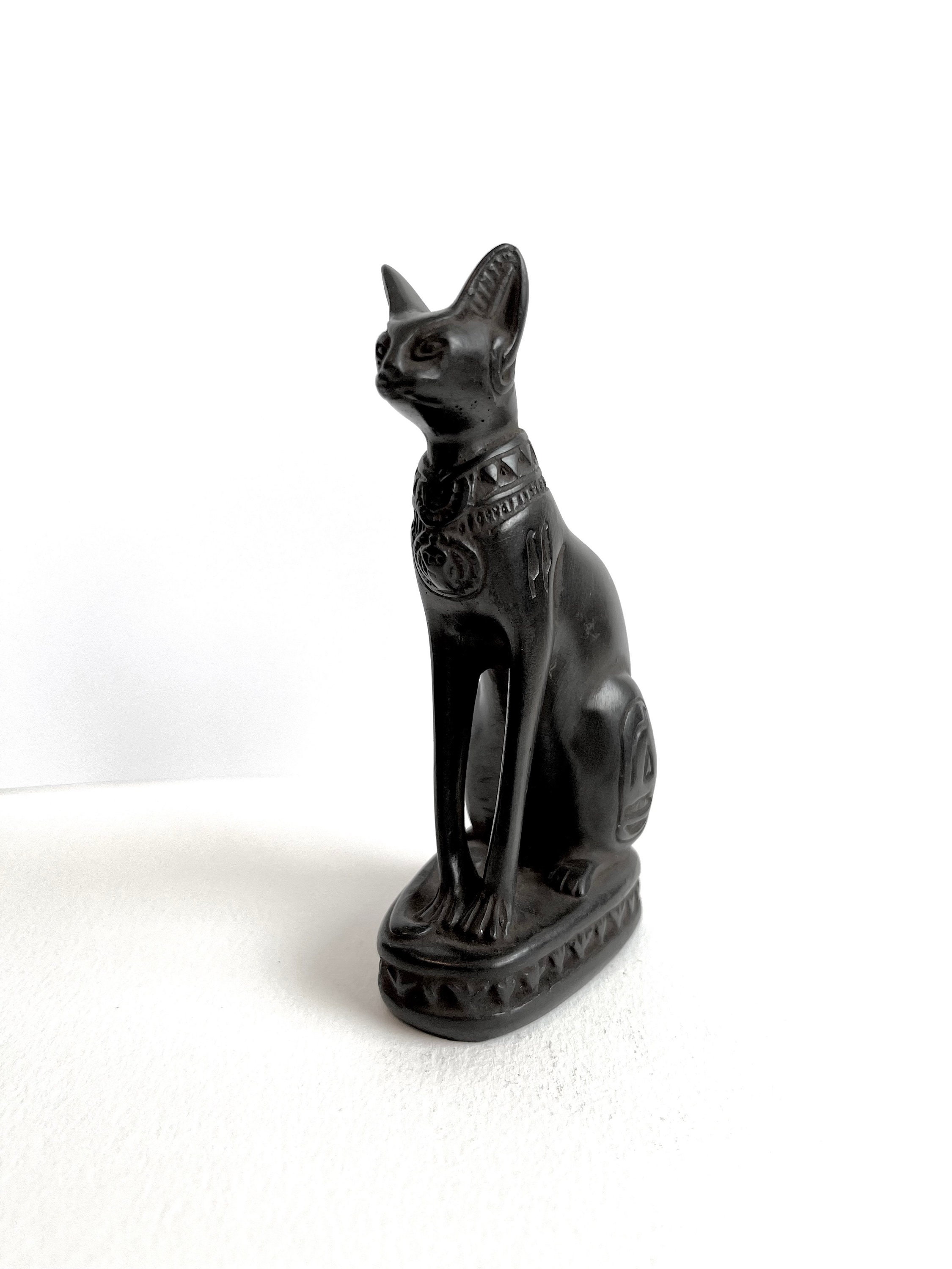 Handmade Bastet Statue Sphynx Goddess Figure Sculpture Egyptian Cat ...