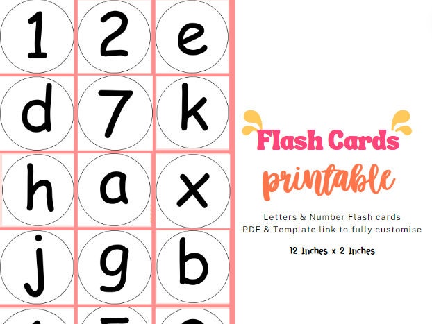 Letter Flashcards Number Flash Cards Printable Number Cards Alphabet ...